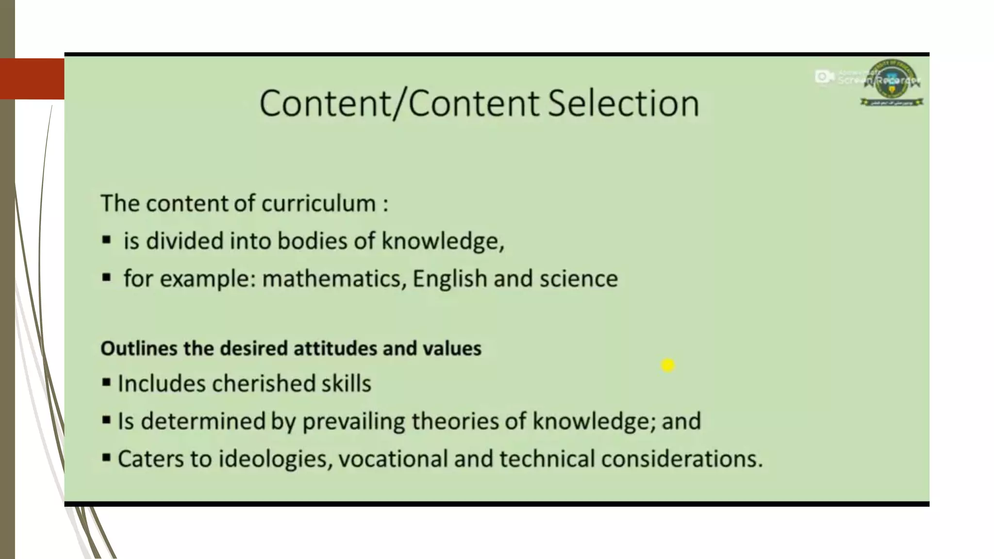 Concept and elements of curriculum | PPT