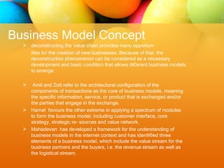 Concept and evolution of business model | PPT