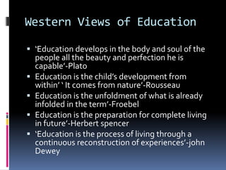 Concept and nature of education | PPT