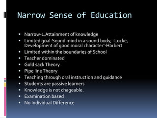 Concept and nature of education | PPT