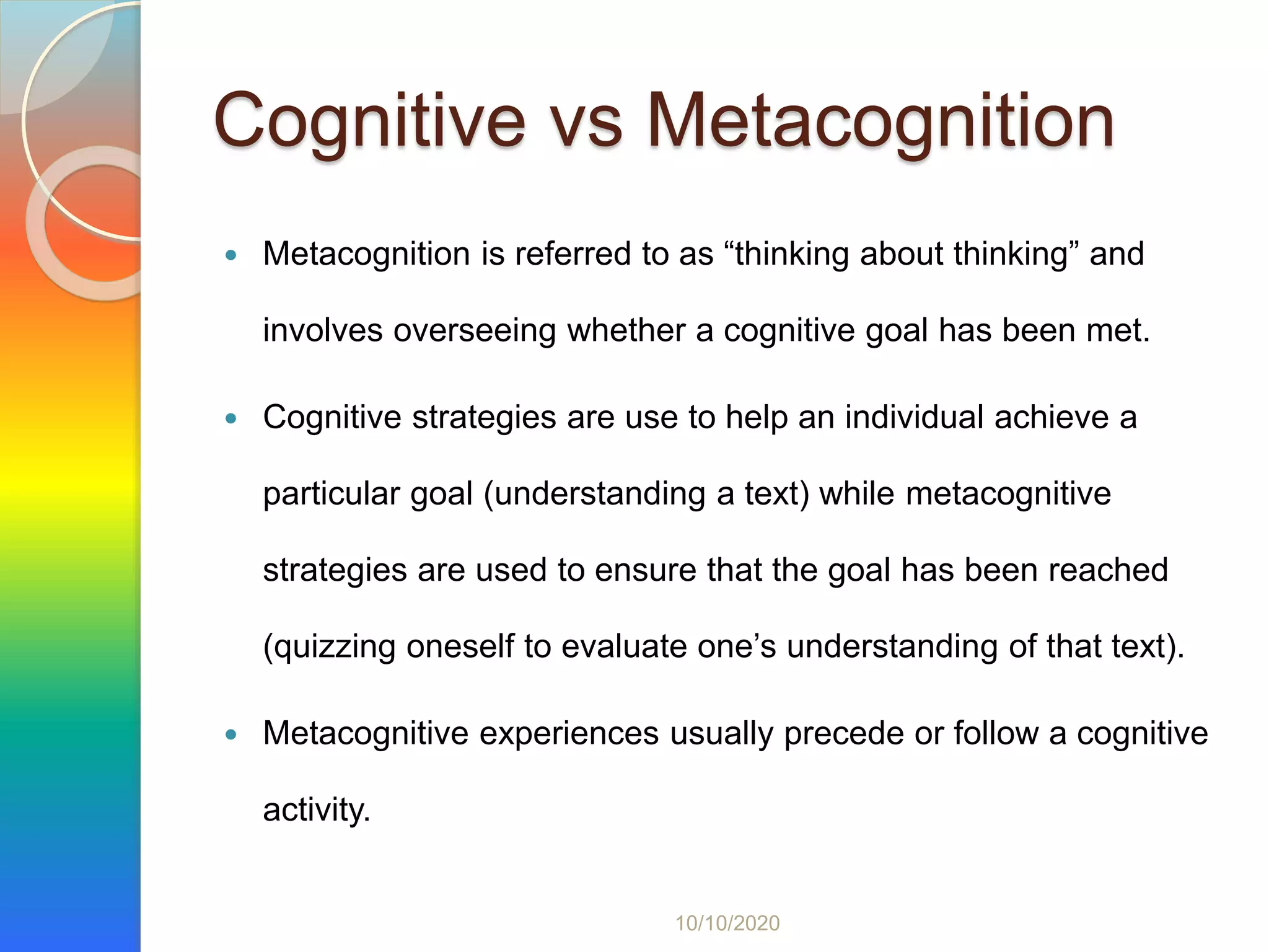 Concept and phases of meta cognition (1) | PPT