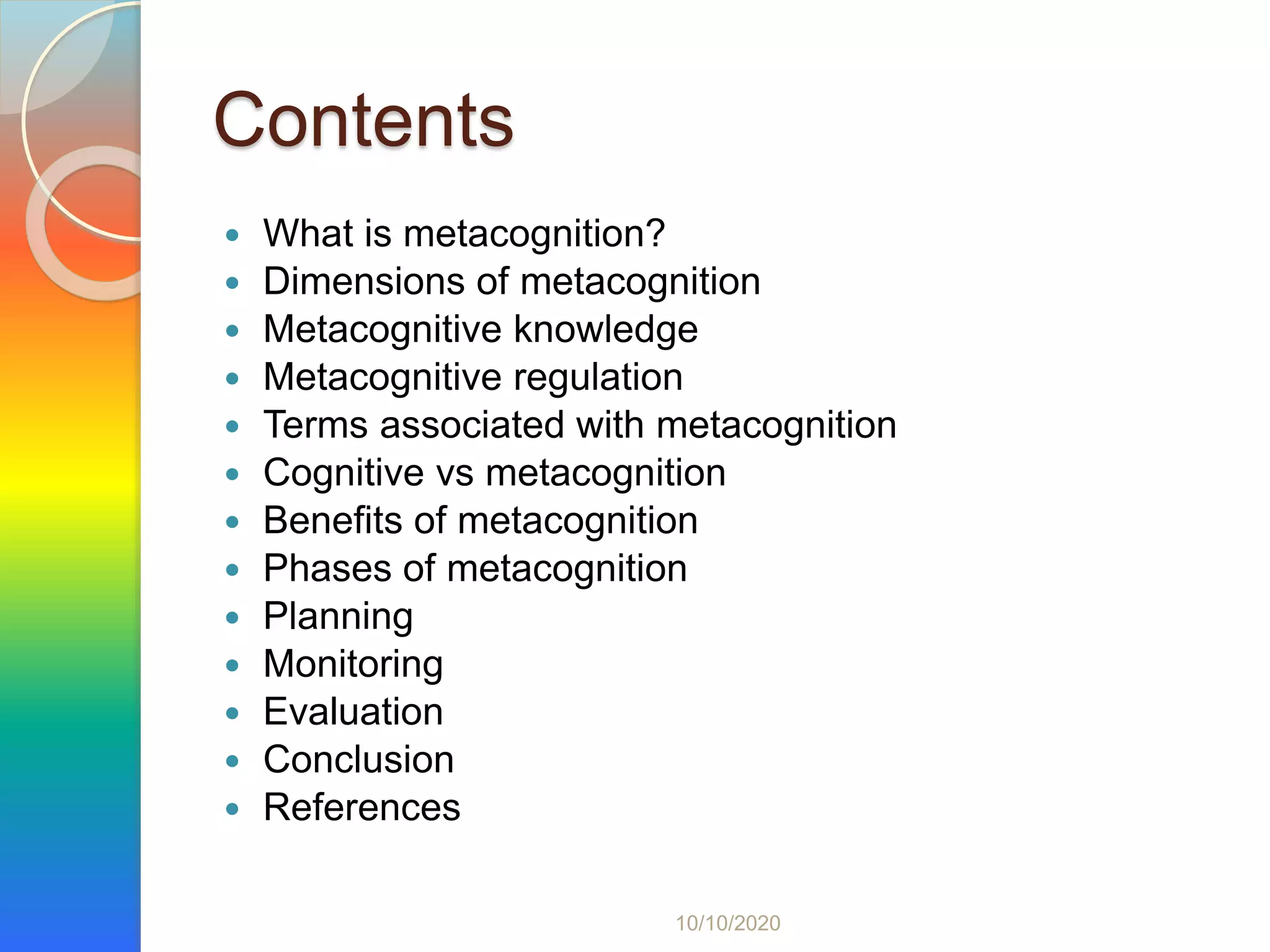 Concept and phases of meta cognition (1) | PPTX | Educational ...