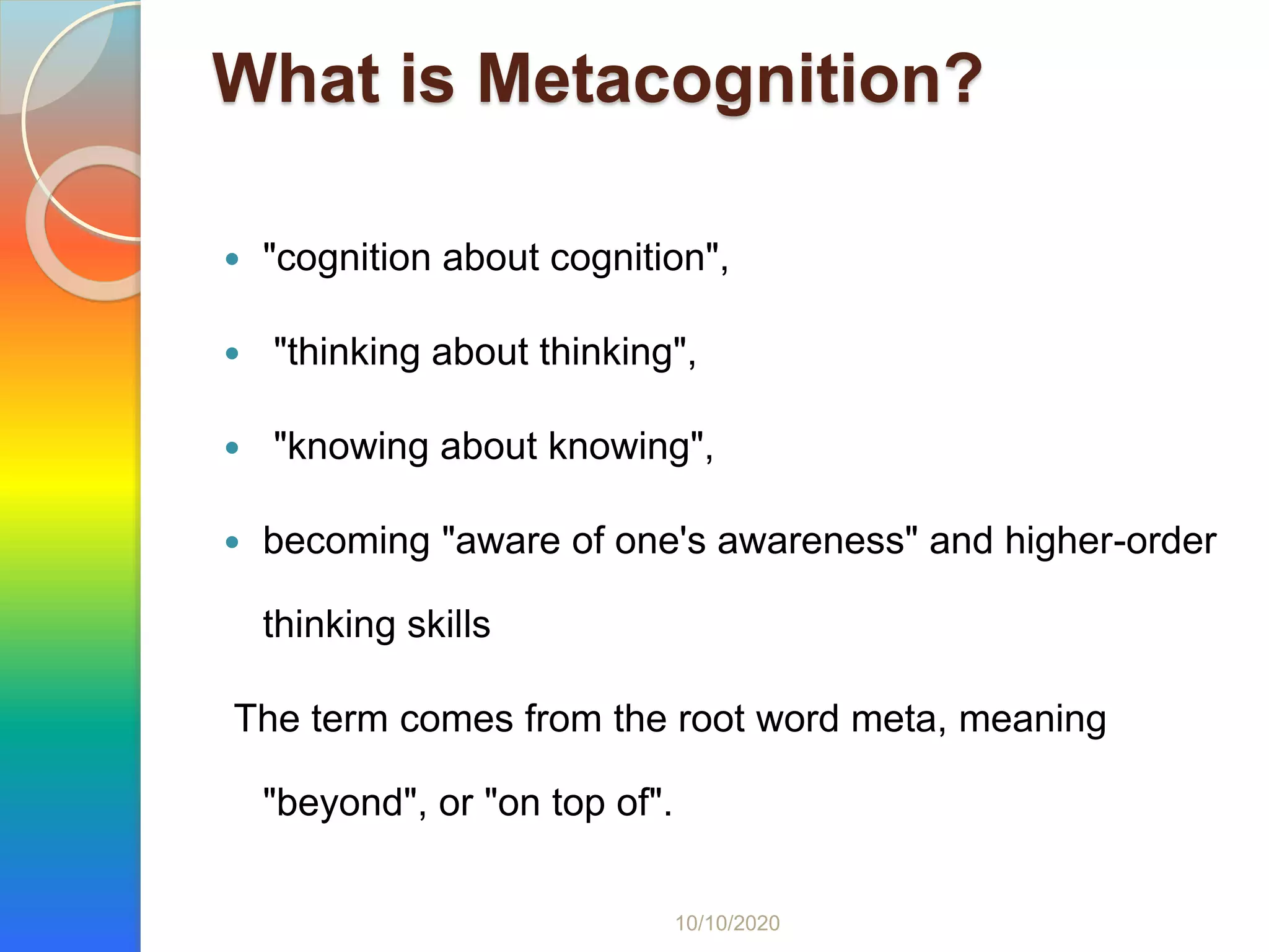 Concept and phases of meta cognition (1) | PPT