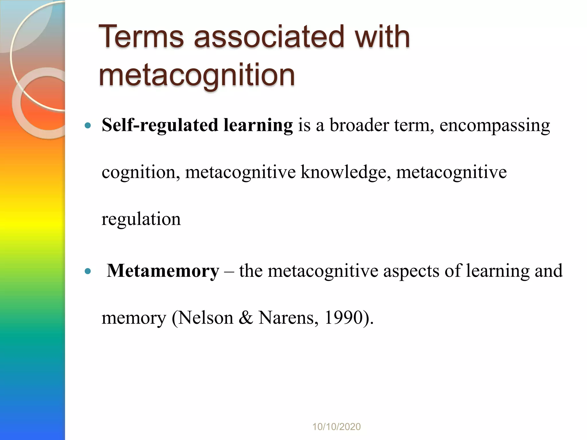 Concept and phases of meta cognition (1) | PPTX | Educational Assessment | Education