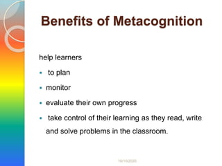 Concept and phases of meta cognition (1) | PPTX | Educational ...