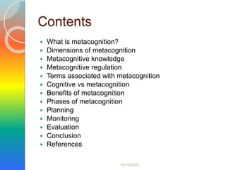 Concept and phases of meta cognition (1) | PPTX
