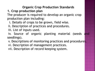 Concept and principles of organic farming technology | PPTX