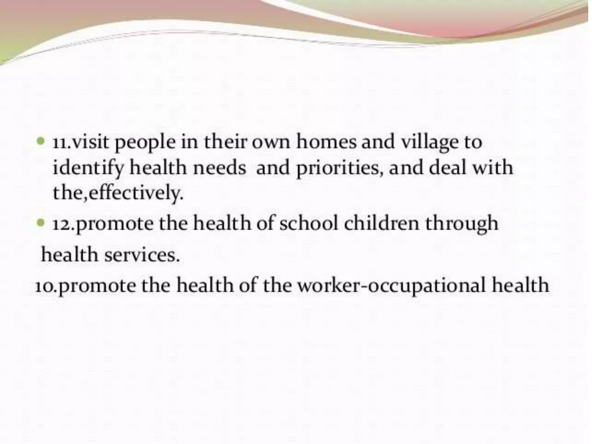 CONCEPT, OBJECTIVES ,SCOPE, PRINCIPLES, Philosophy OF COMMUNITY HEALTH ...