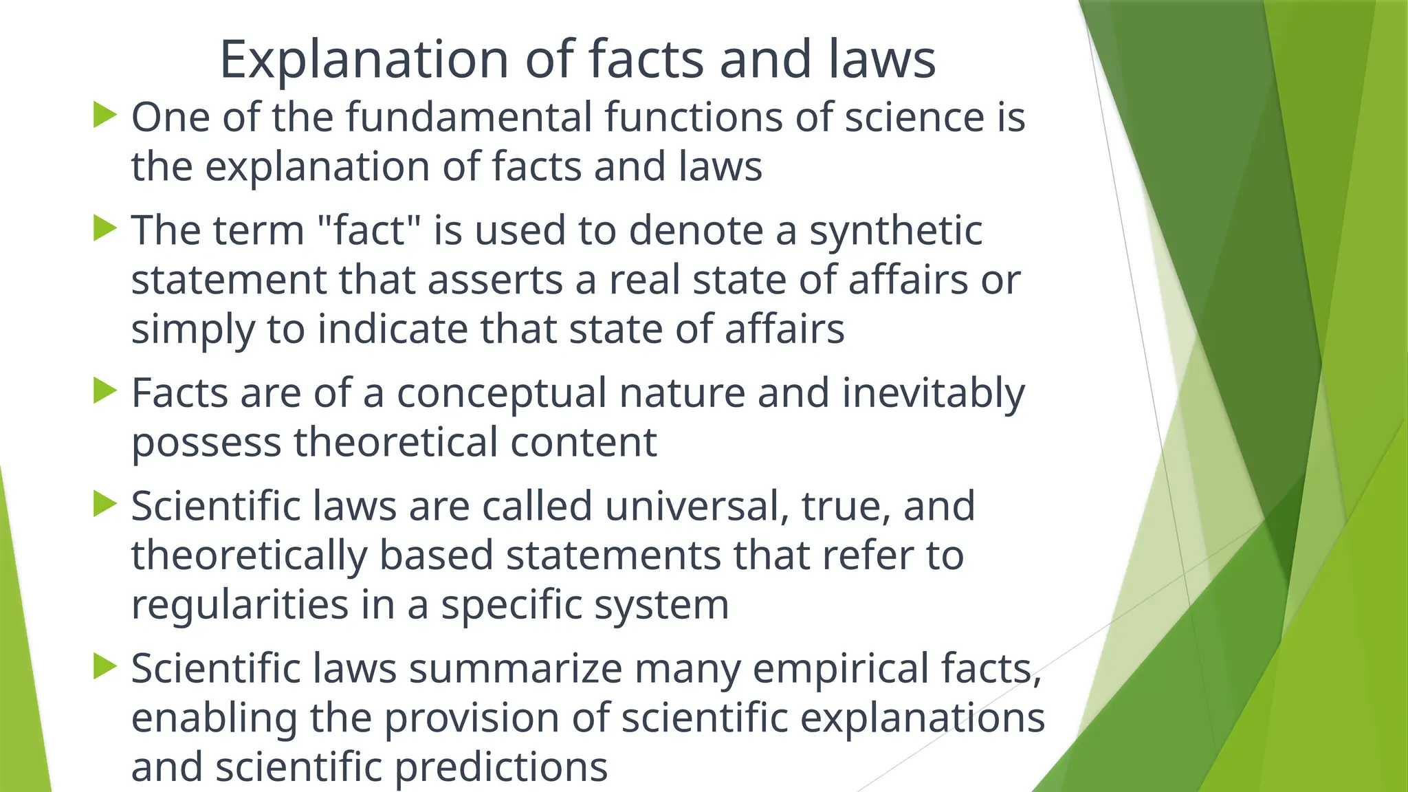Concept and Structure of Scientific Explanation Types of Explanations ...