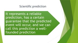 Concept and Structure of Scientific Explanation Types of Explanations ...