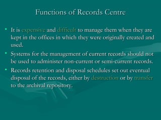 Concept and terminology of records center and management | PPT