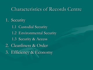 Concept and terminology of records center and management | PPT