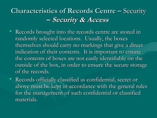 Concept and terminology of records center and management | PPT