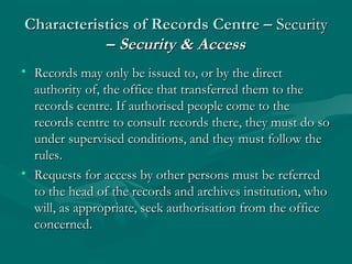 Concept and terminology of records center and management | PPT