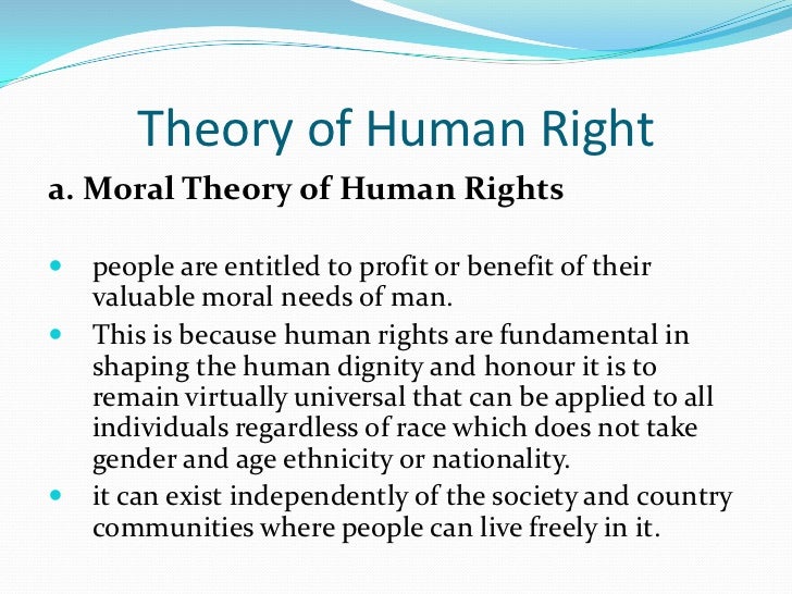 Concept and theory of human right group12