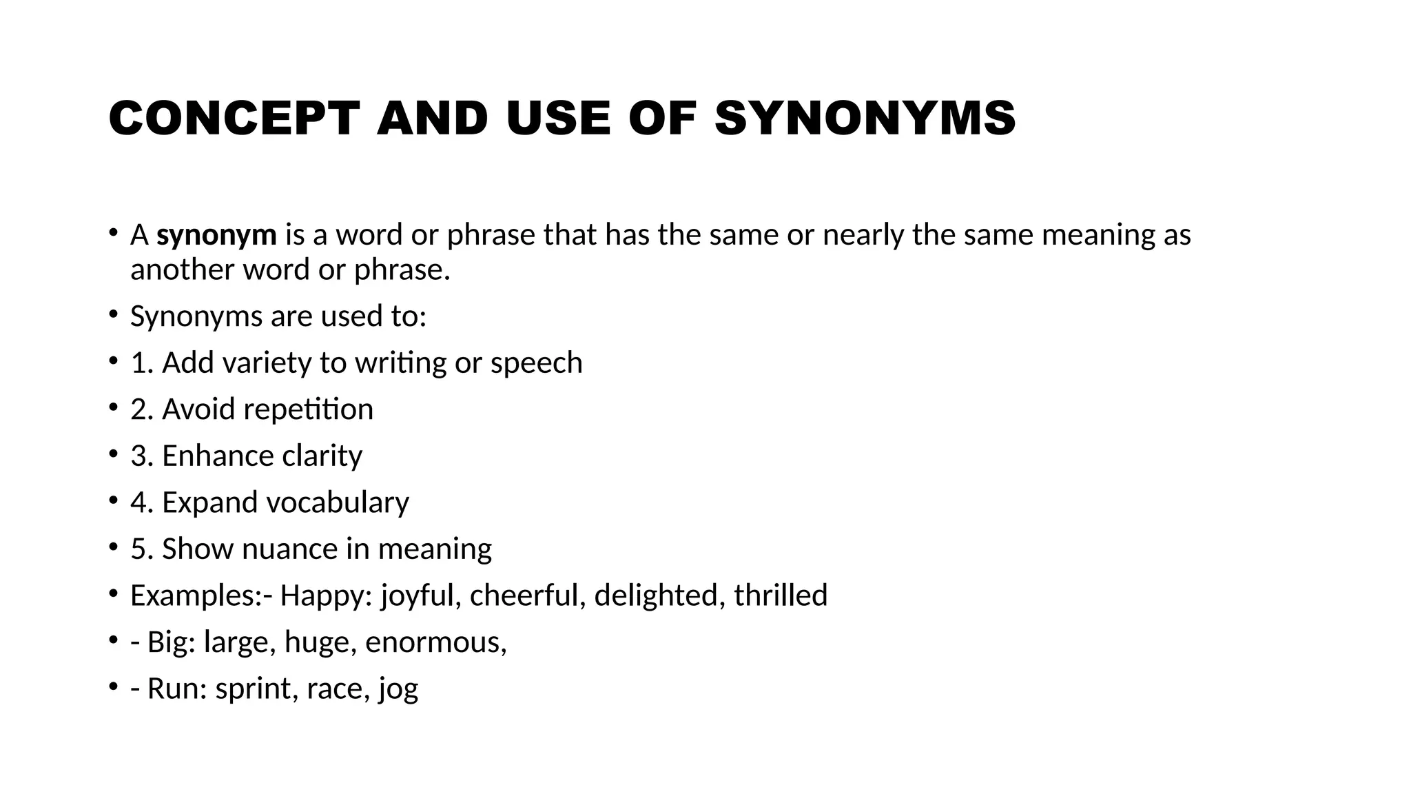 CONCEPT AND USE OF SYNONYMS(1).p