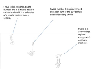 Concept art AMAD different swords and characters | PPTX