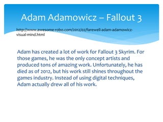Concept artists in the game industry | PPTX