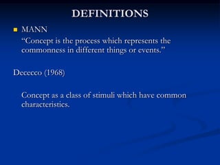 Concept attainment model | PDF