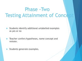 Concept attainment model | PPTX