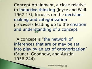 Concept attainment strategy | PPTX