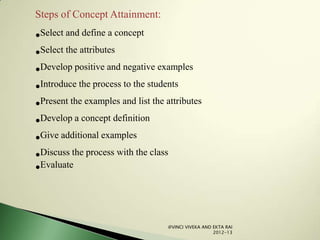 Concept attainment strategy | PPTX