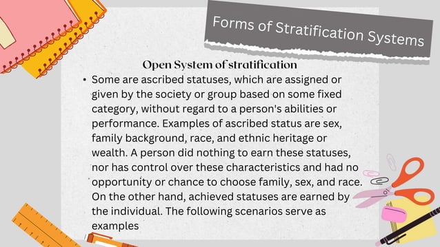 Concept, Characteristics and forms of Stratification (1).pptx | Economy ...