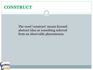 Concept, Construct and Variable | PPTX