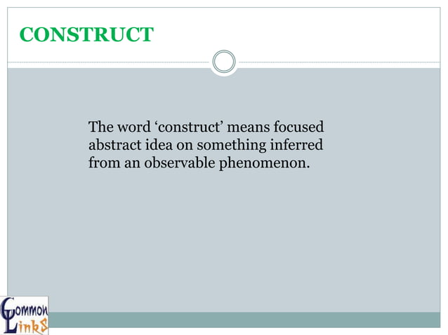 Concept, Construct and Variable | PPTX