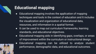 Concept defined school mapping, educational mapping, school plant ...