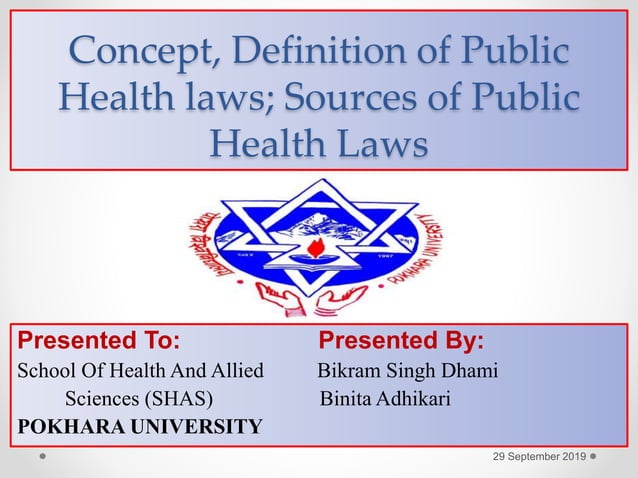 Concept, definition of public health laws | PPTX | Political Issues ...