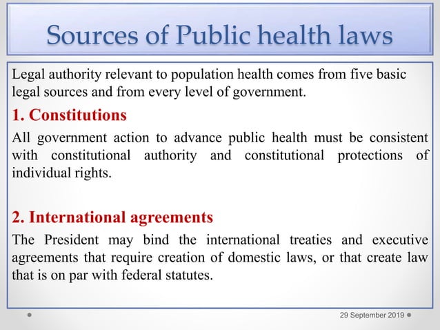Concept, definition of public health laws | PPTX | Political Issues ...
