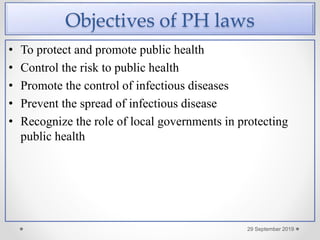 Concept, definition of public health laws | PPTX