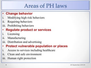 Concept, definition of public health laws | PPTX