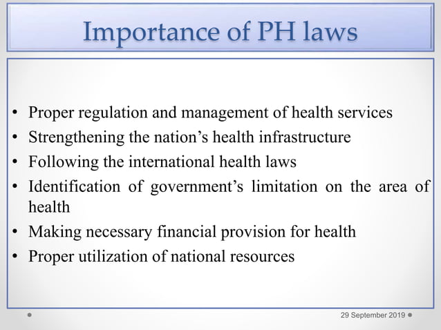 Concept, definition of public health laws | PPT