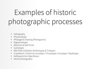 Concept Development for Alternative Photographic Processes - A Lesson ...