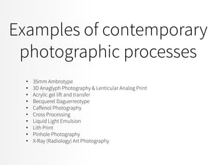 Concept Development for Alternative Photographic Processes - A Lesson ...