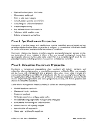 Developing a Restaurant Concept from Scratch, A Special Report by Bill ...
