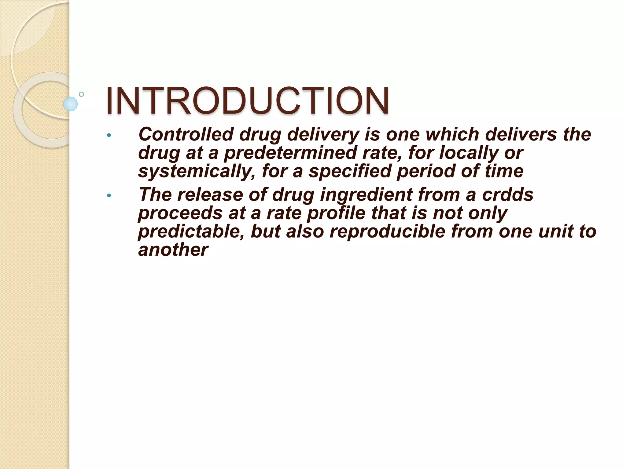 Concept & drug properties relevant to crdds | PPTX