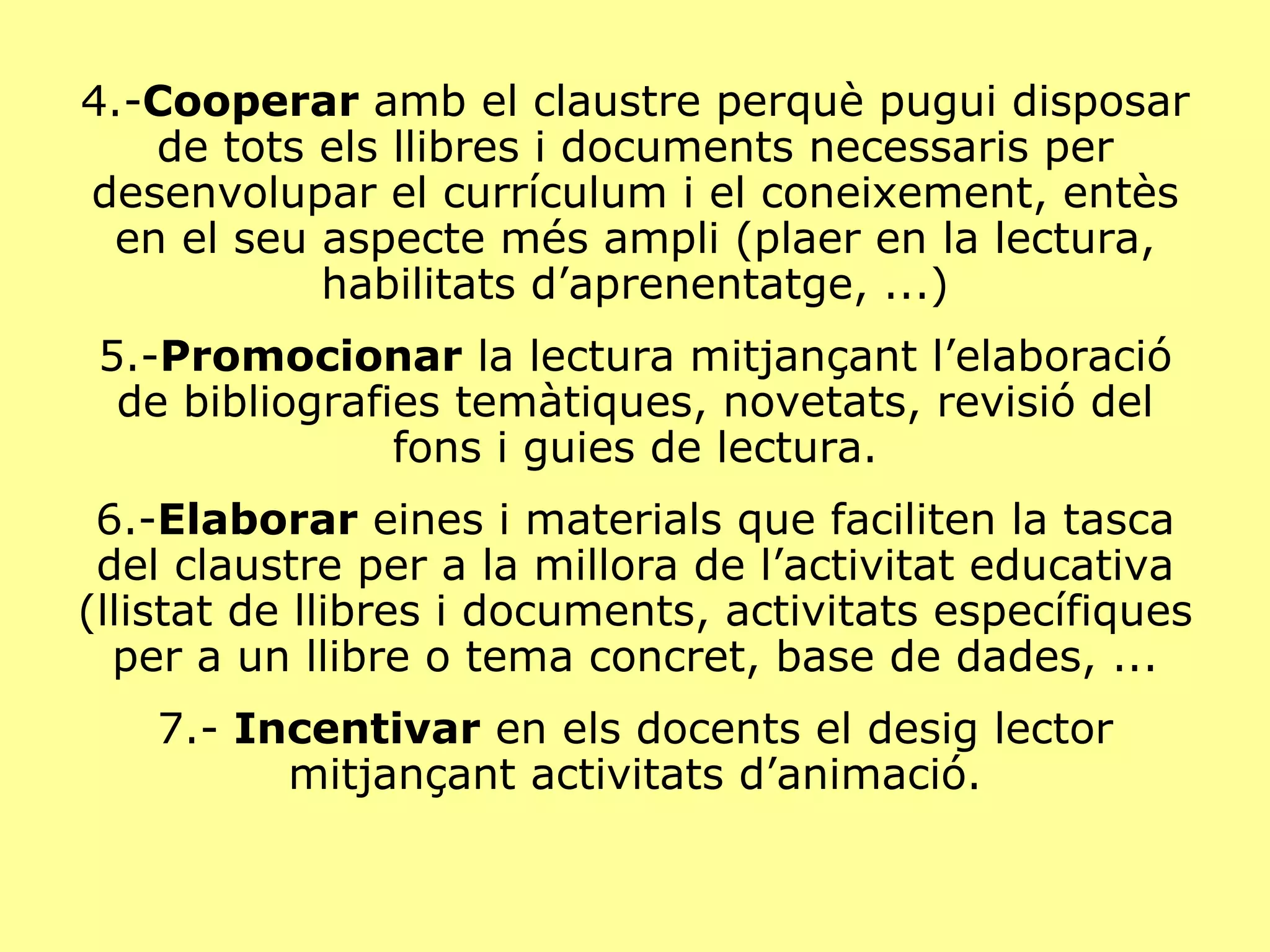 Concepte de biblioteca escolar punteddu | PPT