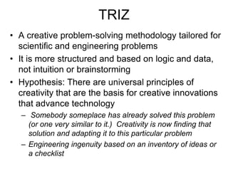 Concept Generation in coming up with TRIZ | PPT
