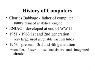 Concept & generation of computers | PPT | Computing | Technology ...