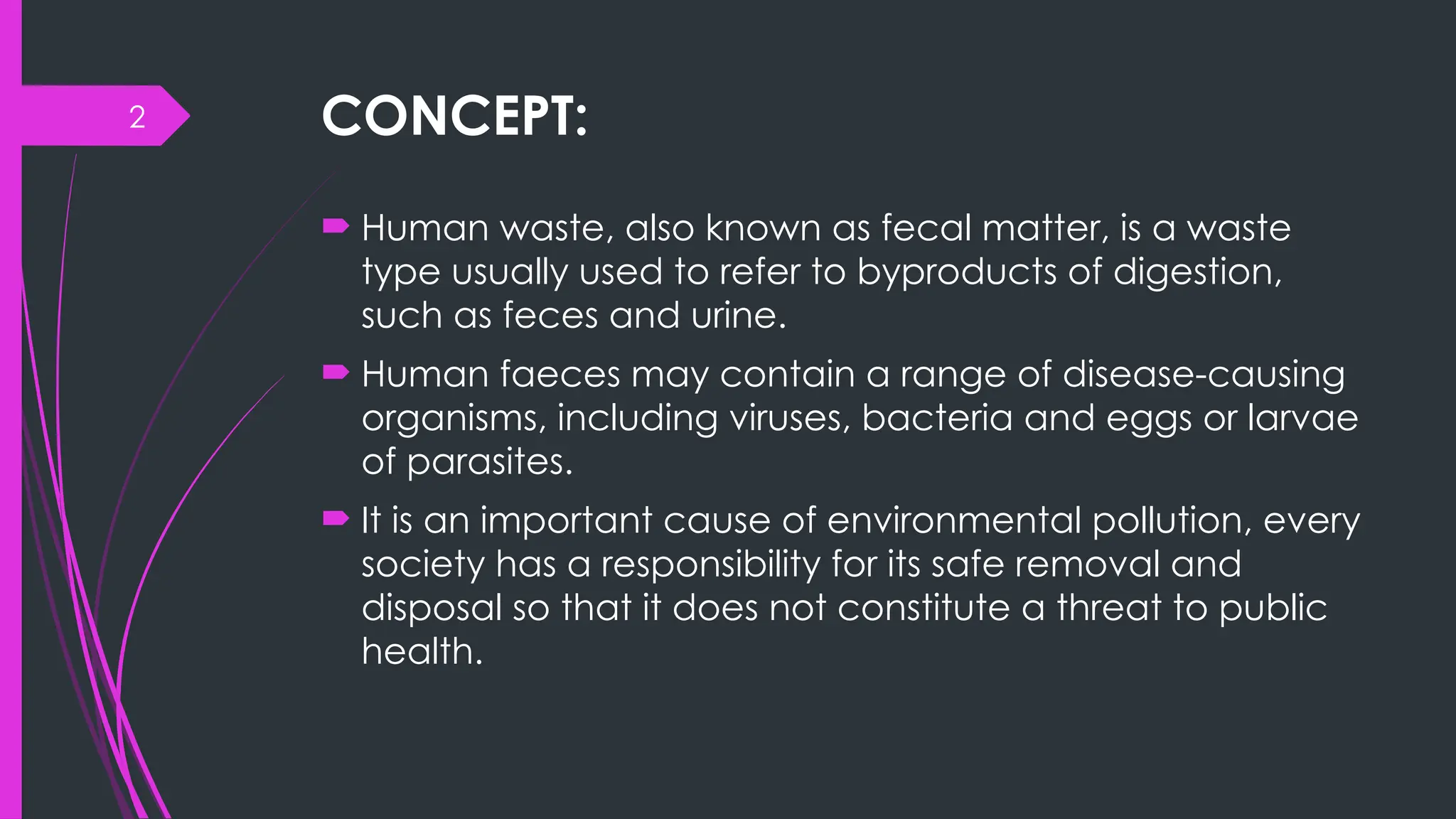 CONCEPT, HEALTH RISK ANALYSIS OF INFECTION OF EXCRETA.pptx