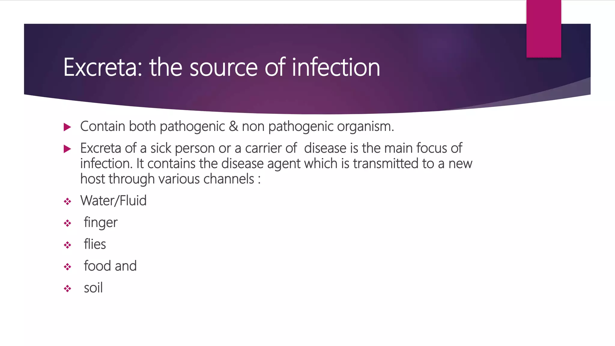 Concept, Health Risk and Management of Human Excreta | PPT