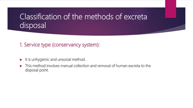 Concept, Health Risk and Management of Human Excreta | PPT