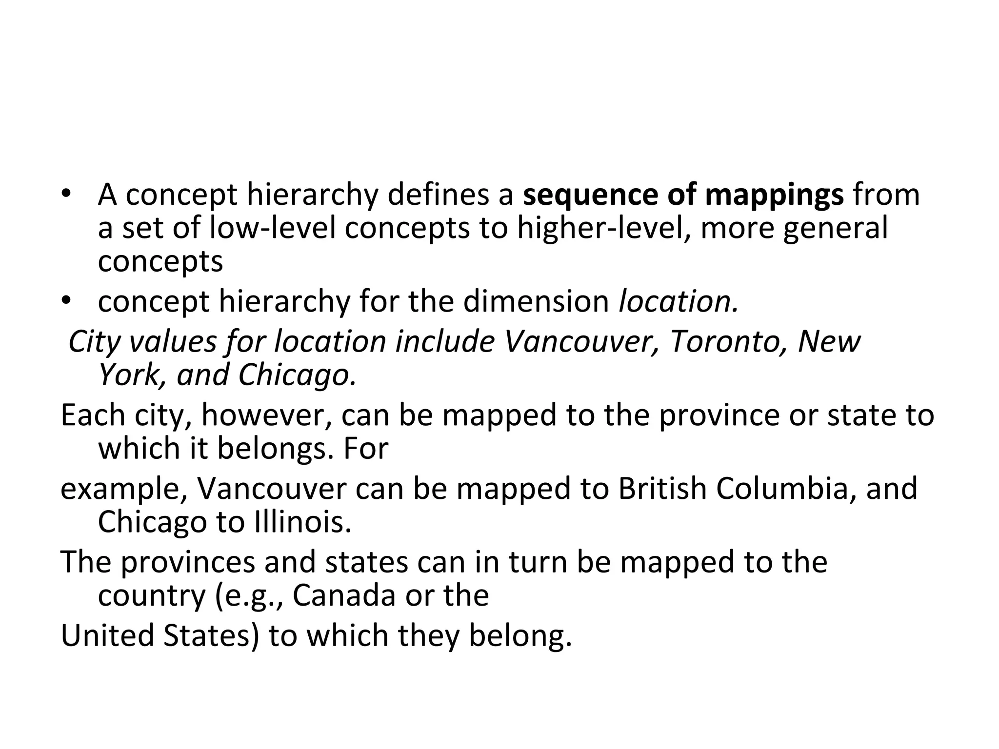 CONCEPT HIERARCHIES.pptx | Databases | Computer Software and Applications