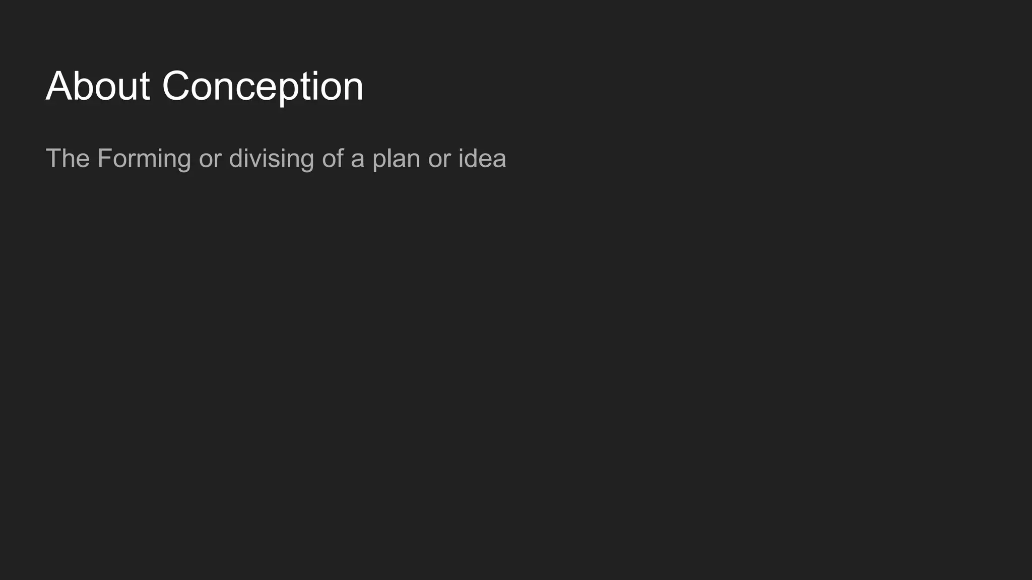 Conception | PPT