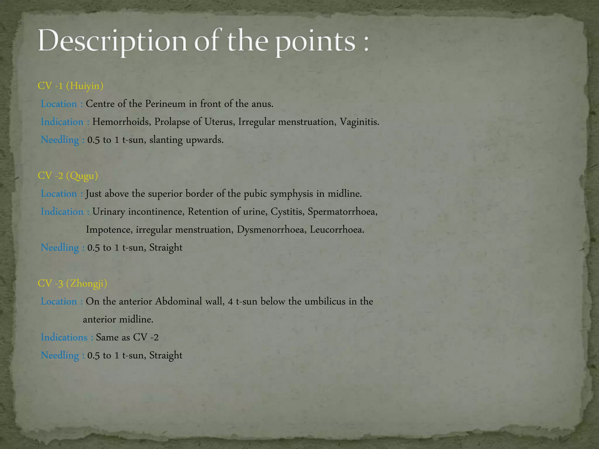 Conceptional vessels meridian (The Ren meridian) | PPTX