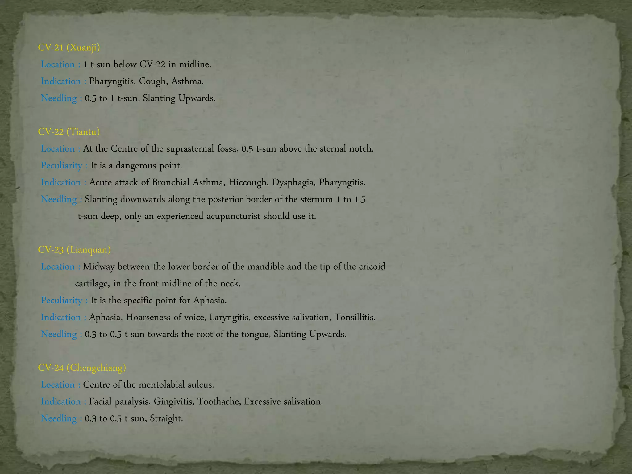 Conceptional vessels meridian (The Ren meridian) | PPTX