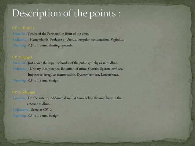 Conceptional vessels meridian (The Ren meridian) | PPTX | Pregnancy ...